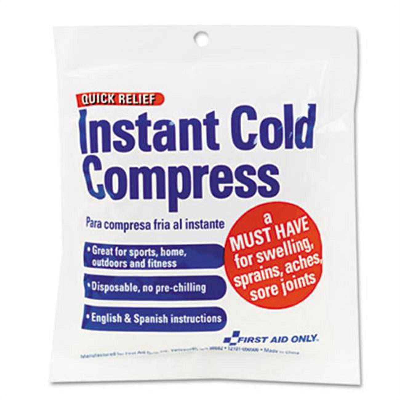 First Aid Only Instant Cold Compress- - 4 x 5 in. - Walmart.com