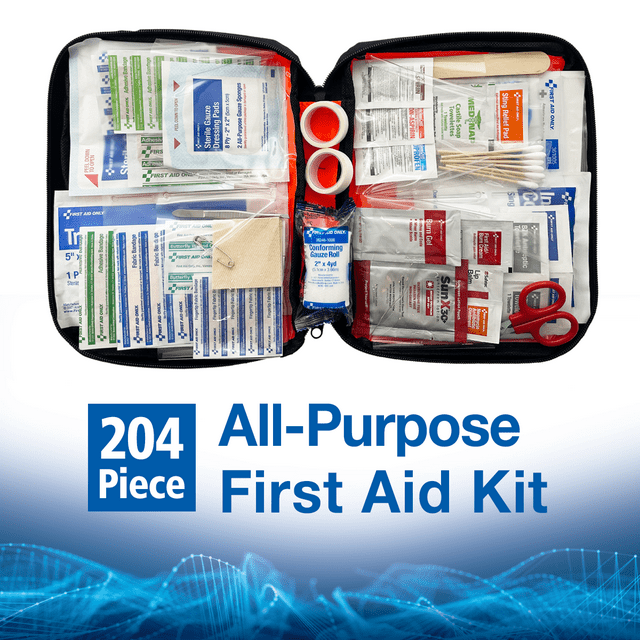 First Aid Only Outdoor Kit for Hiking and Camping, 205 Piece Kit HSA ...