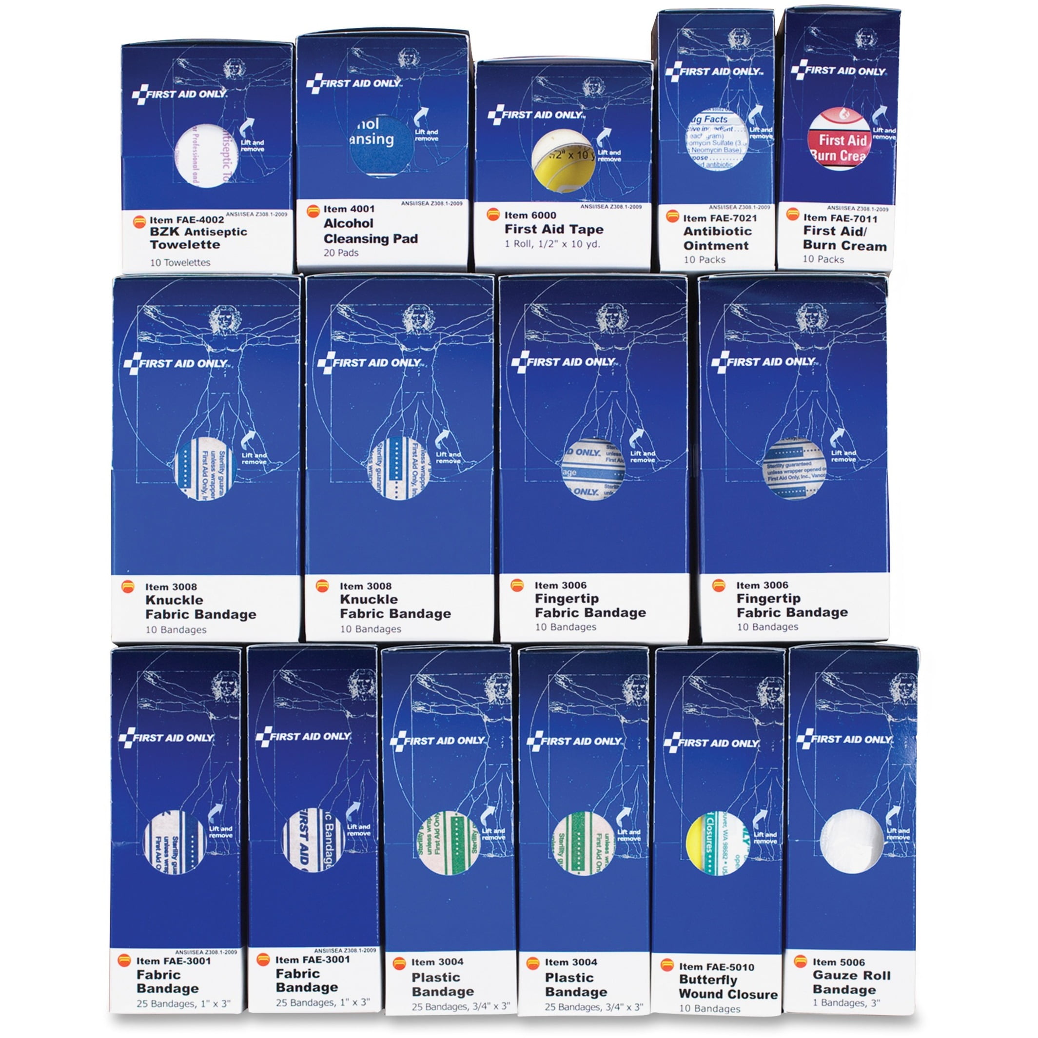 First Aid Only SmartCompliance Cabinet Kit Refill 700001, Serves 25, 15 ...