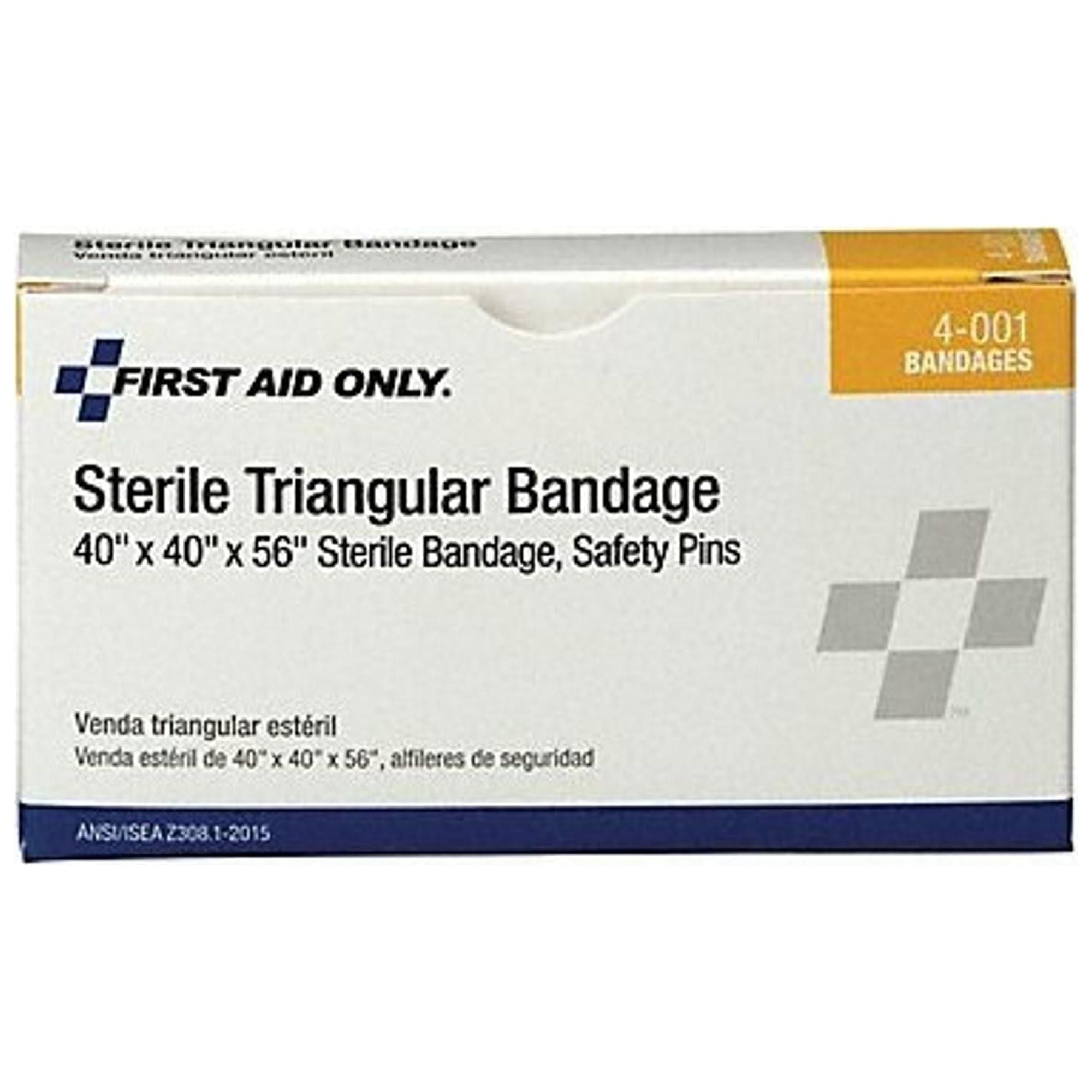First Aid Only Triangular Bandage,40x40x56",White 4-001 HSA/FSA ...