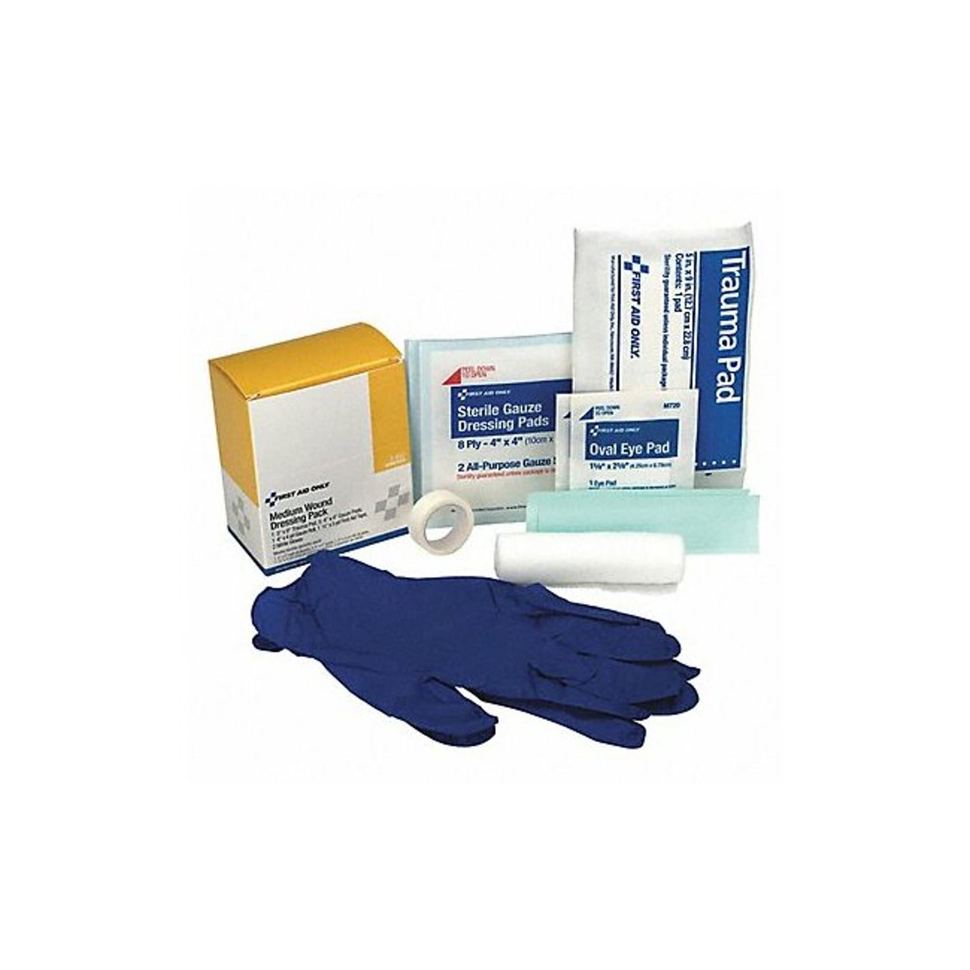 First Aid Only Wound Dressing Kit,13pcs,2.25x4 3/8",WHT 3-950 - Walmart.com