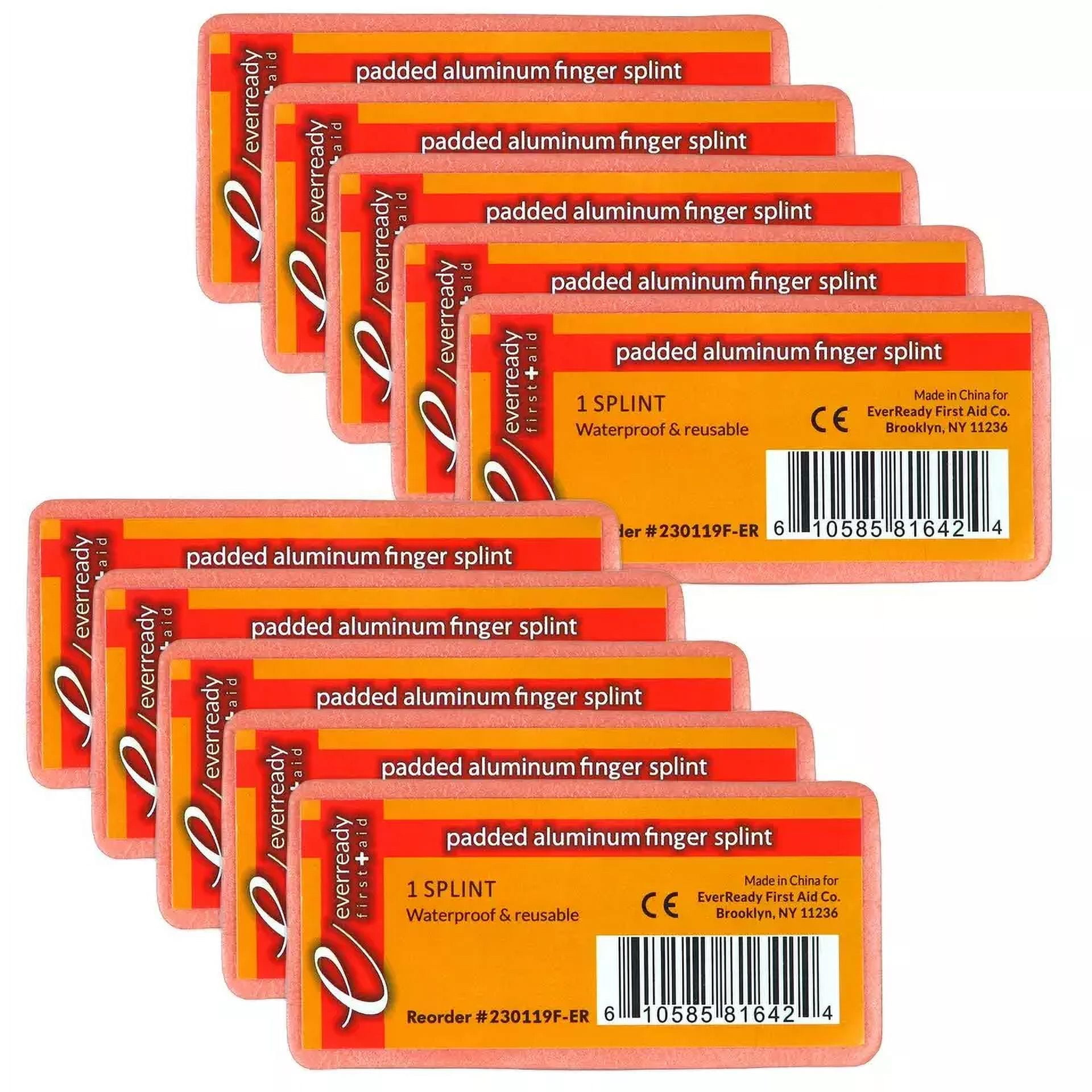 First Aid Padded Aluminum Finger Splints 4" x 2"(10pcs) - Walmart.com