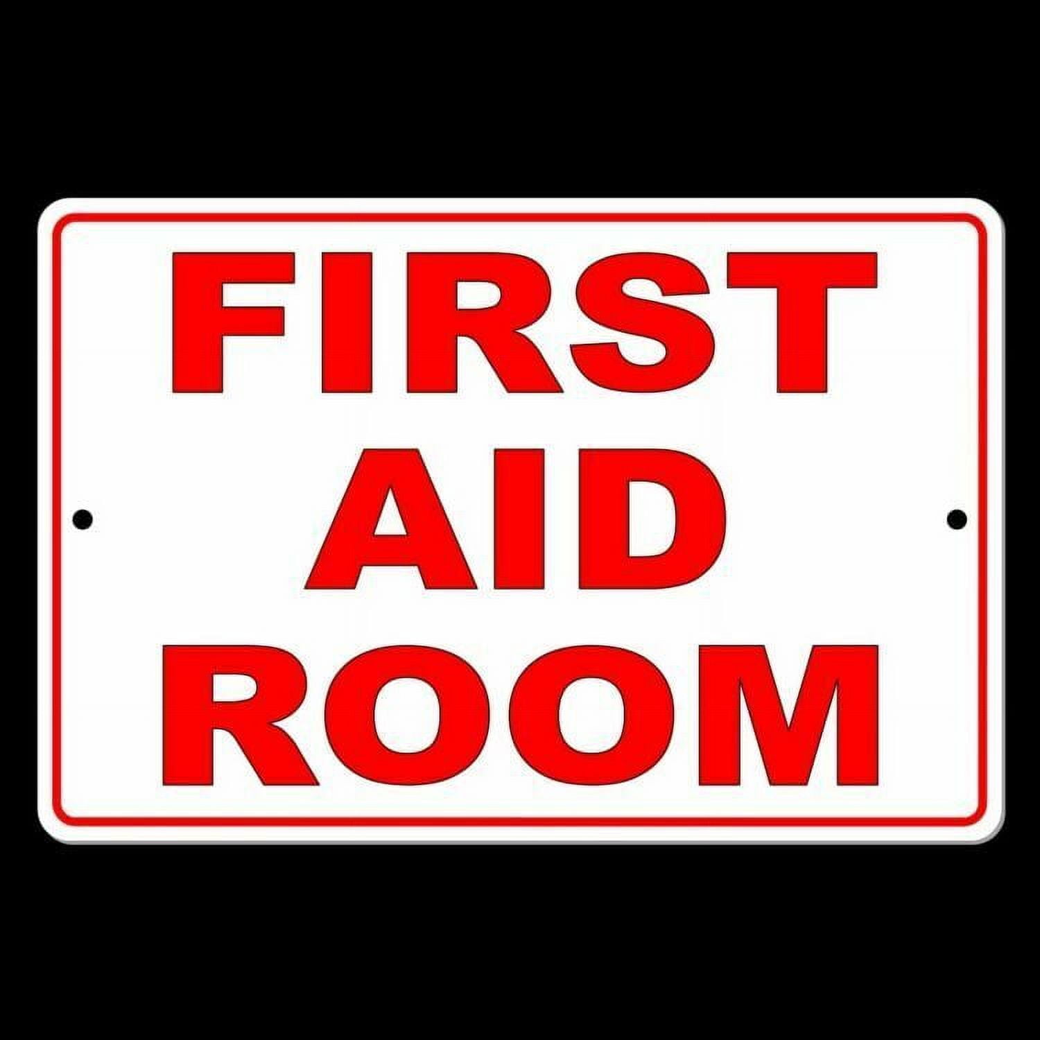 First Aid Room Sign METAL emergency medicine notice warning Size: 16 x ...