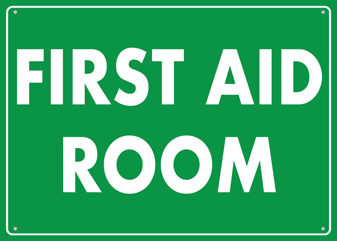 First Aid Room Sign Outdoor, Uv Printed Rust Free Aluminum 12 X 8 In ...