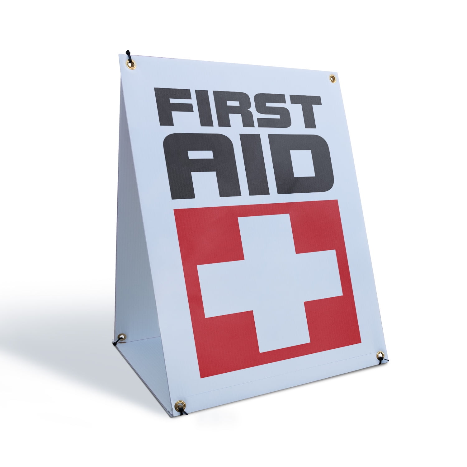 First Aid Sidewalk Sign 18 Inch x 24 Inch A-Frame Images On Both Sides ...