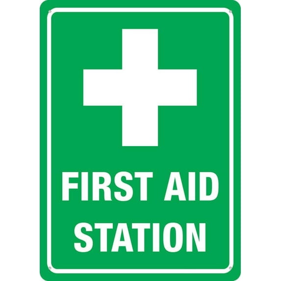 First Aid Station Sign Outdoor, Uv Printed Rust Free Aluminum 12 X 8 In ...