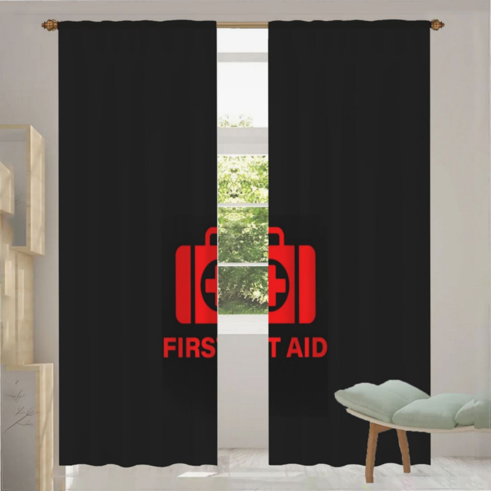 First Aid Tulle Sheer Window Curtains For Living Room Kitchen Bedroom ...