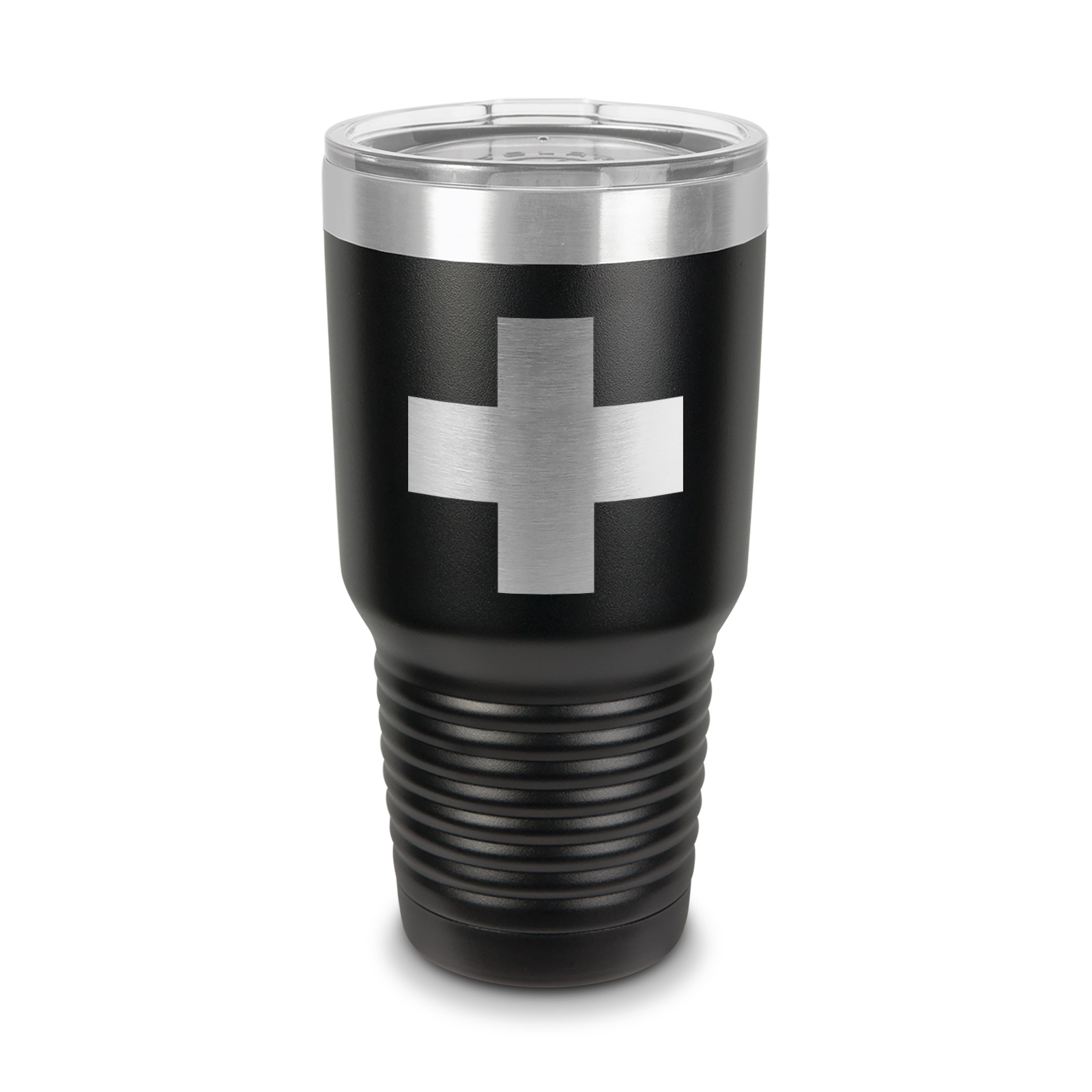First Aid Tumbler 30 oz - Laser Engraved w/ Clear Lid - Stainless Steel ...