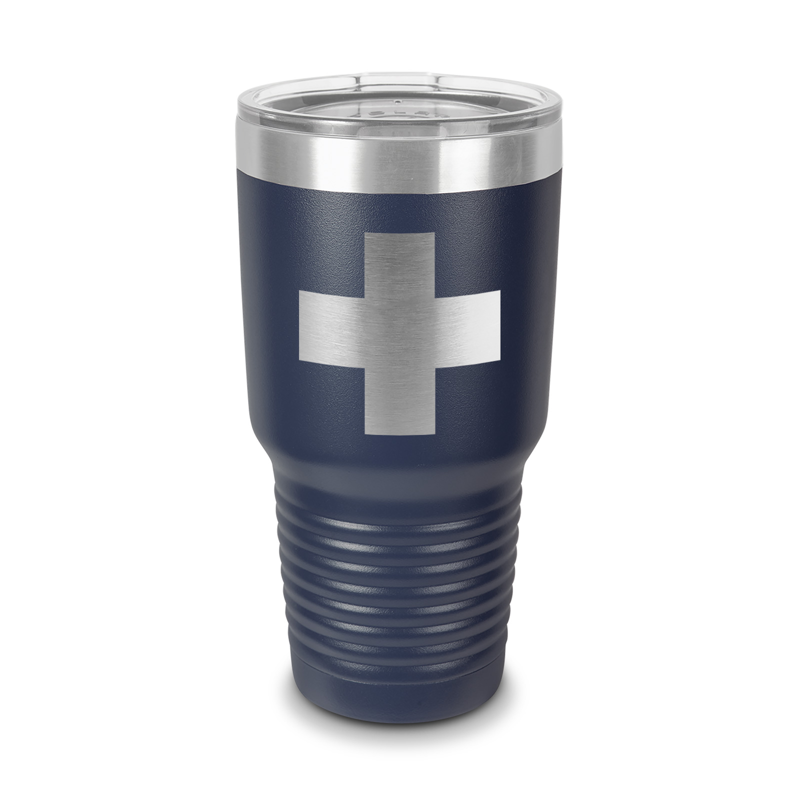 First Aid Tumbler 30 oz - Laser Engraved w/ Clear Lid - Stainless Steel ...
