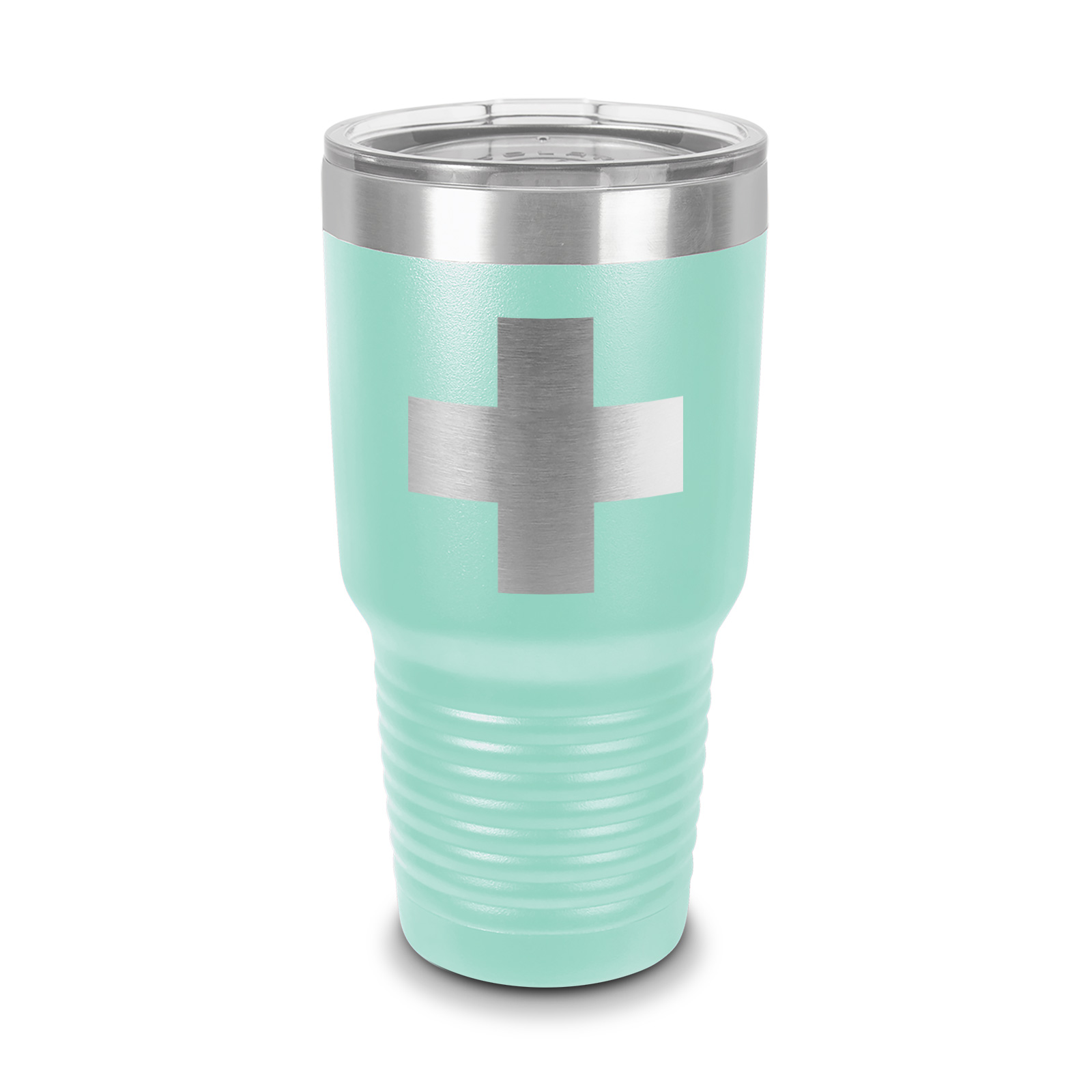 First Aid Tumbler 30 oz - Laser Engraved w/ Clear Lid - Stainless Steel ...