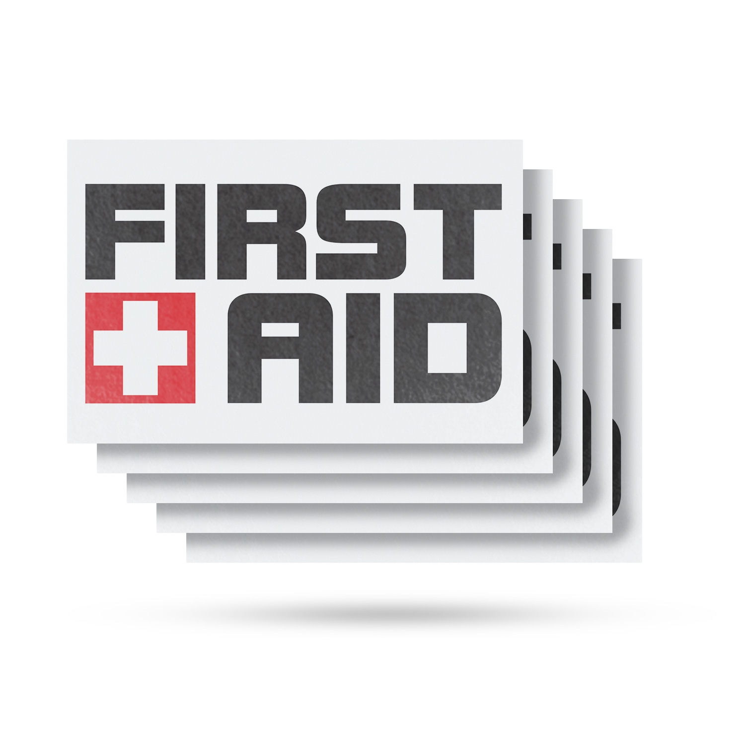 First Aid Vinyl Decal 5 Pack of 24 Inch x 36 Inch Weatherproof Heavy ...