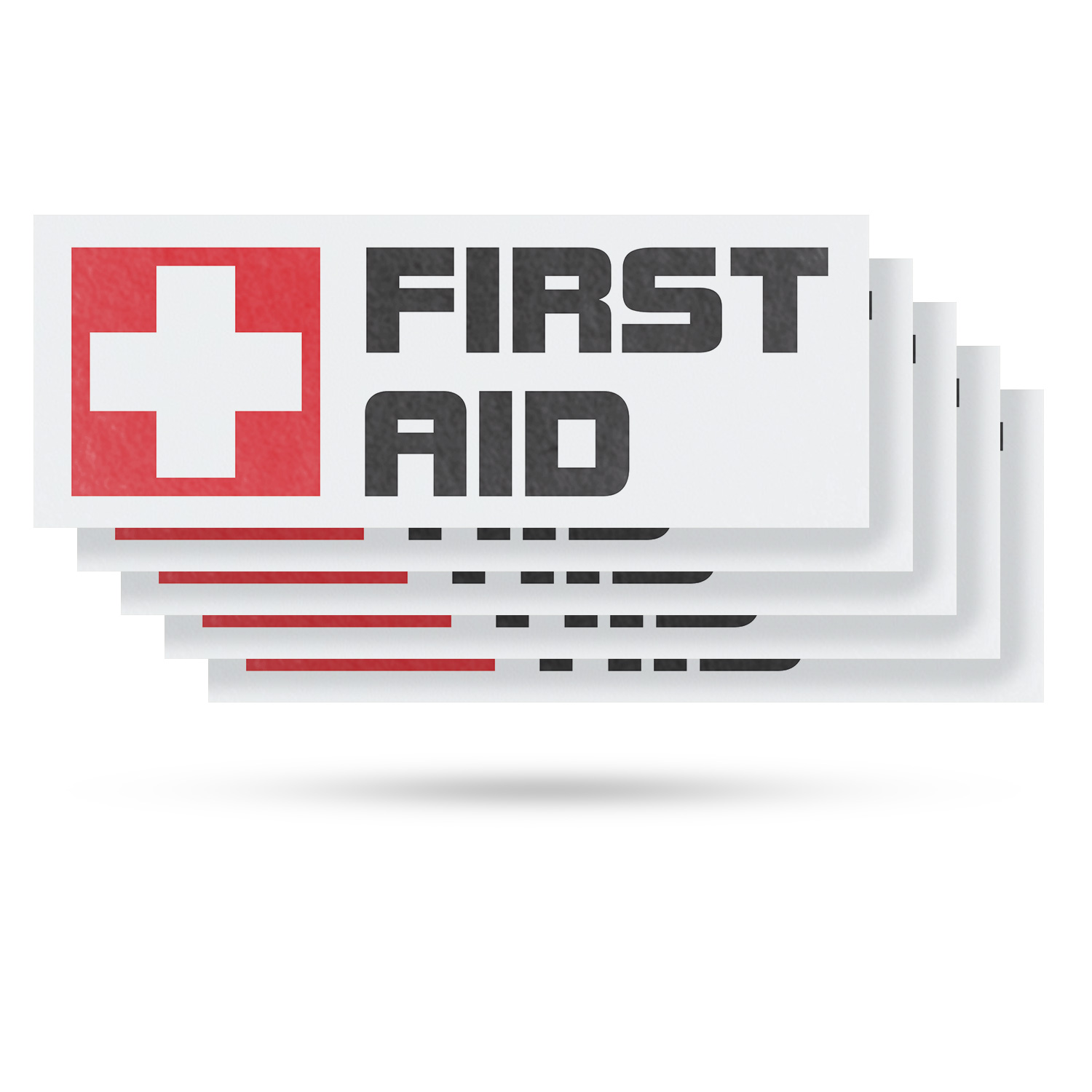 First Aid Vinyl Decal 5 Pack of 24 Inch x 9 Inch Weatherproof Heavy ...