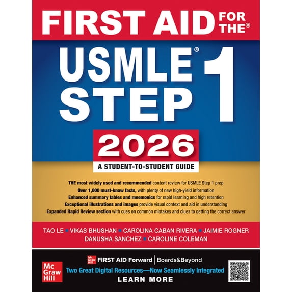 First Aid for the USMLE Step 1 2026, (Hardcover) - Walmart.com
