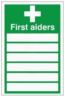 First Aiders Sign Safety Signs, First Aid Signs Metal Sign Danger ...