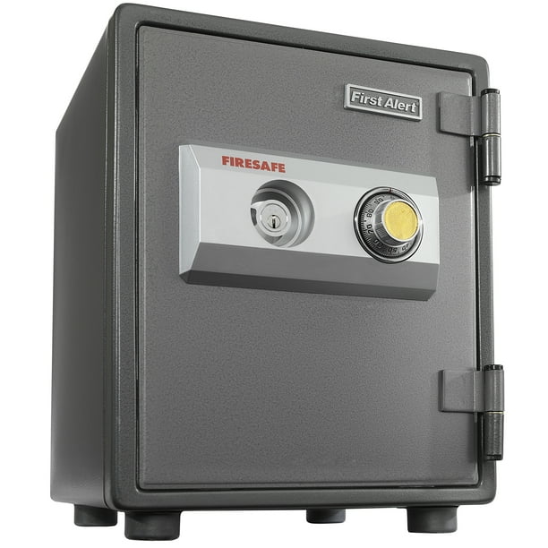 First Alert 2054F .80 Cubic Foot Gray Steel Fire Safe With Combination ...