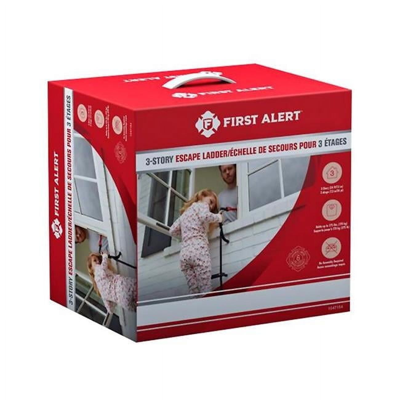 First Alert Fire Escape Ladder - 24 ft, 375 lbs Capacity, Collapsible ...