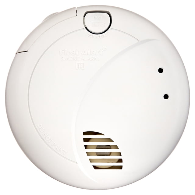 First Alert BRK 7010B Hardwired Photoelectric Smoke Alarm with Battery ...