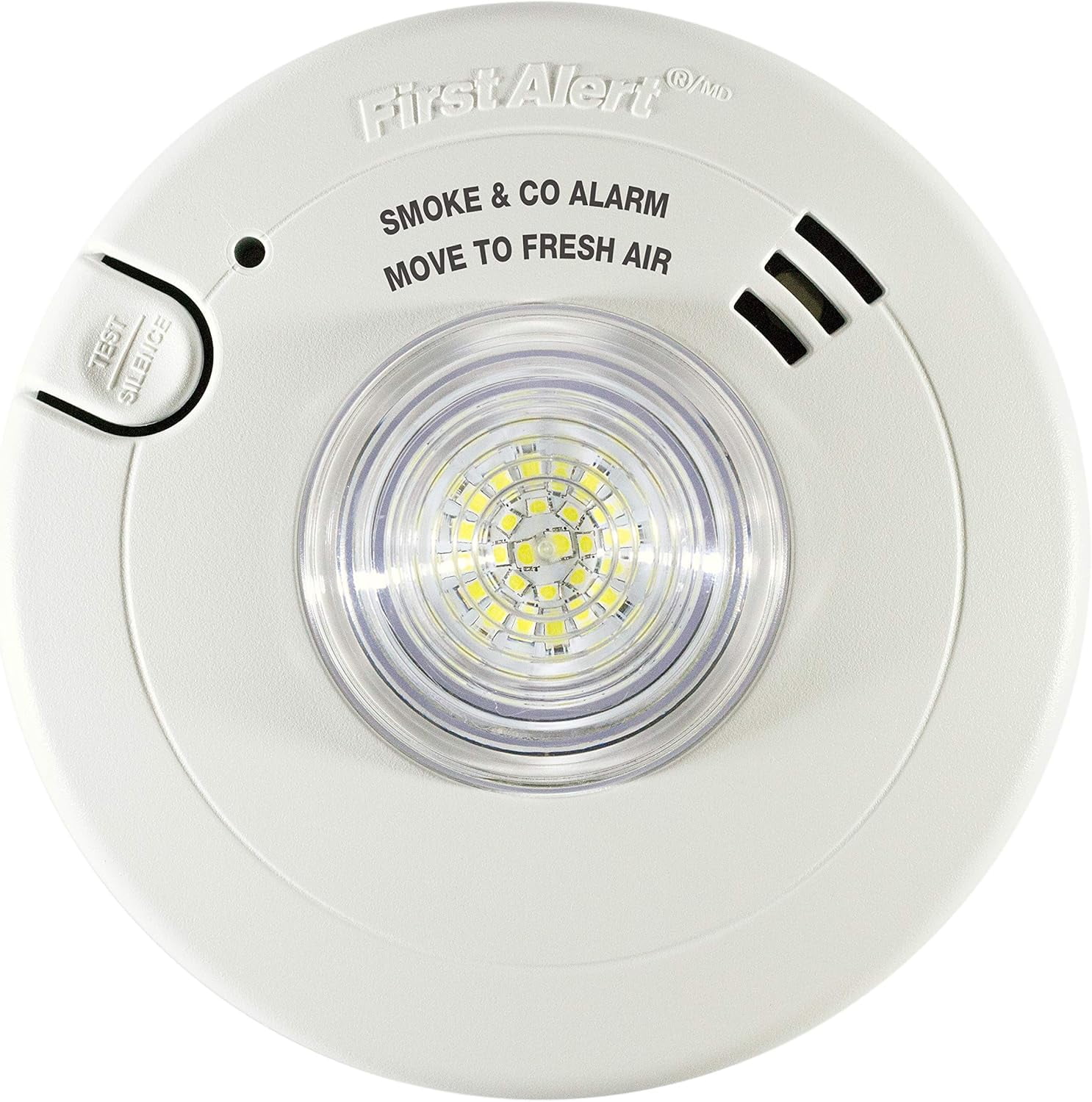 First Alert BRK 7030BSL Hardwired Hearing Impaired Combination Alarm ...
