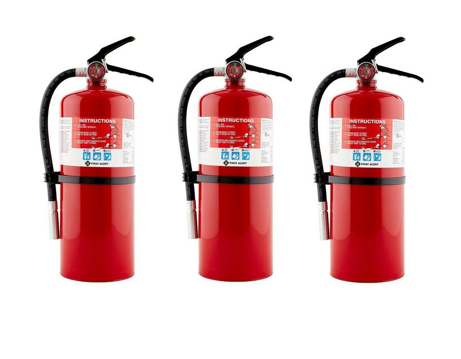 First Alert PRO10 Fire Extinguisher, 10lb - 3 PACK, Commercial Grade ...