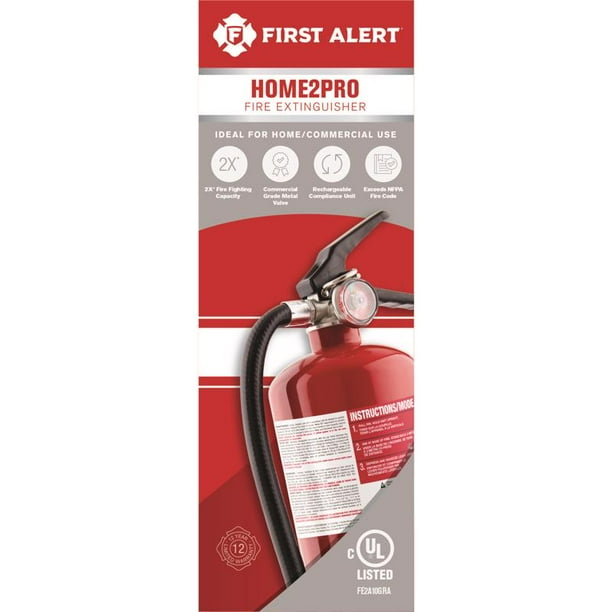 First Alert HOME2PRO Rechargeable Compliance Fire Extinguisher UL rated ...