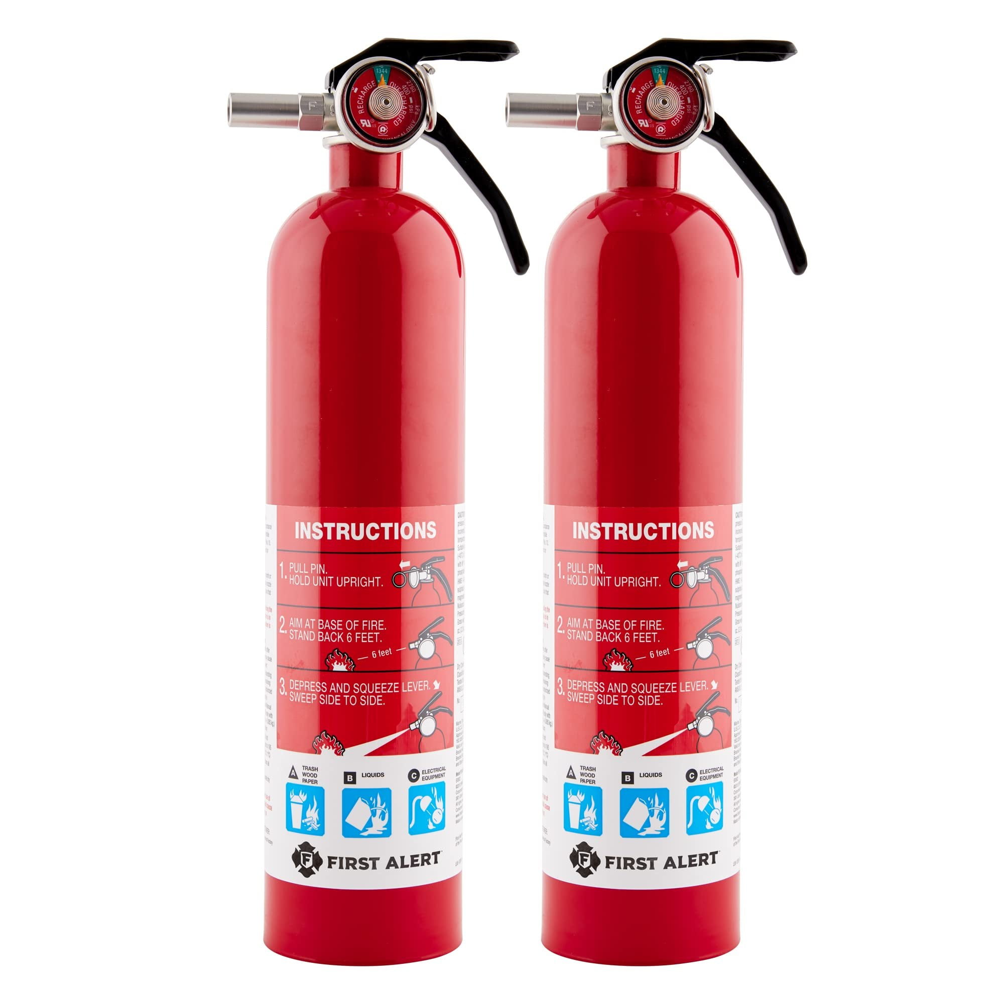 First Alert Home1-2, Standard Home Fire Extinguisher, Red, 2PACK ...