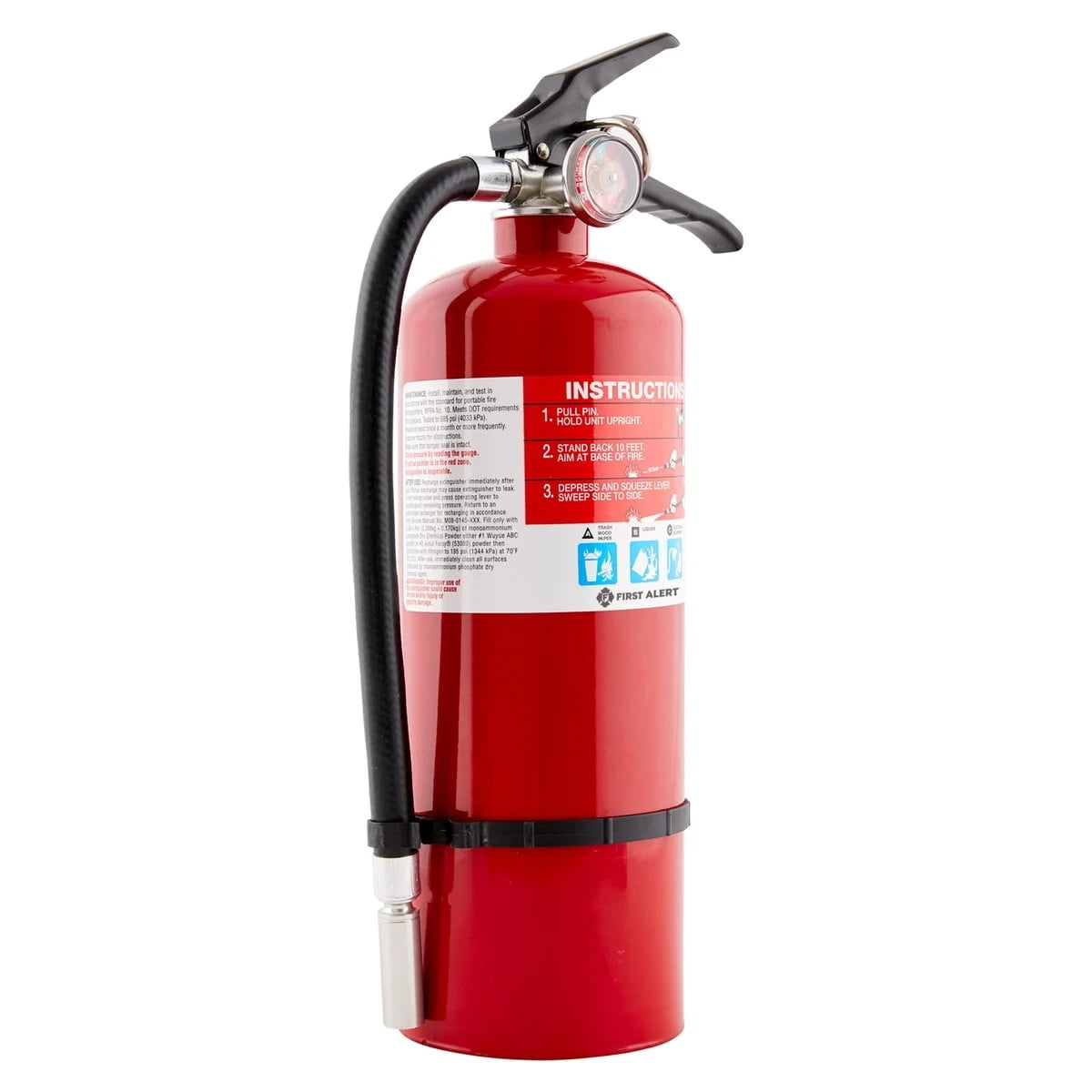 First Alert PRO5 10 lbs Fire Extinguisher UL Rated 3A 40B C Heavy Duty ...