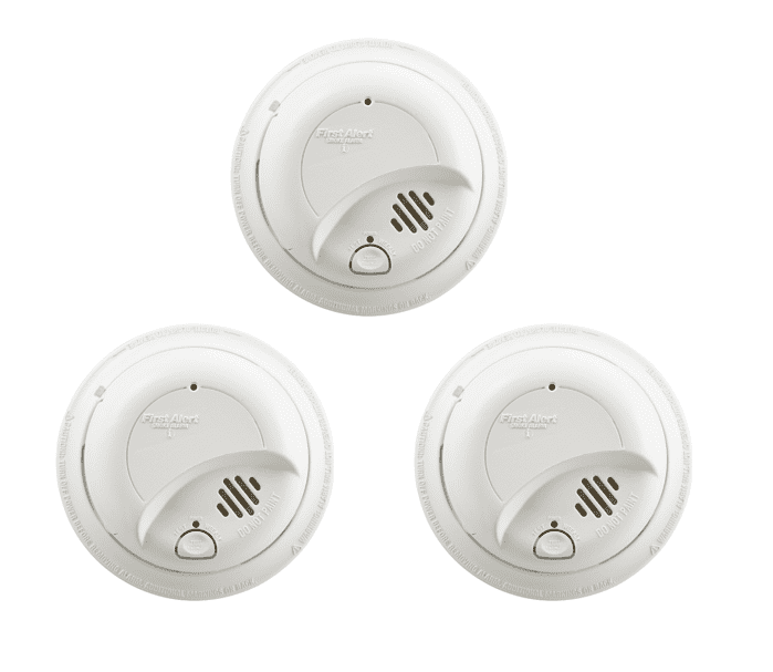 First Alert SA9120BPCN Hardwired 120-Volt AC Smoke Detector with ...