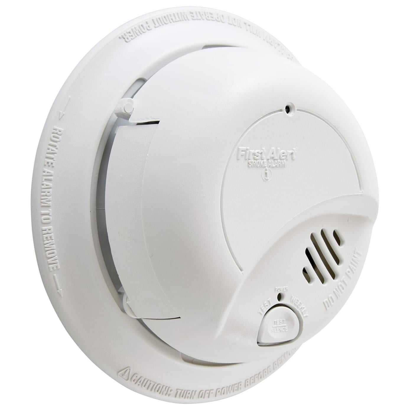 First Alert SA9120BPCN Hardwired 120-Volt AC Smoke Detector with ...