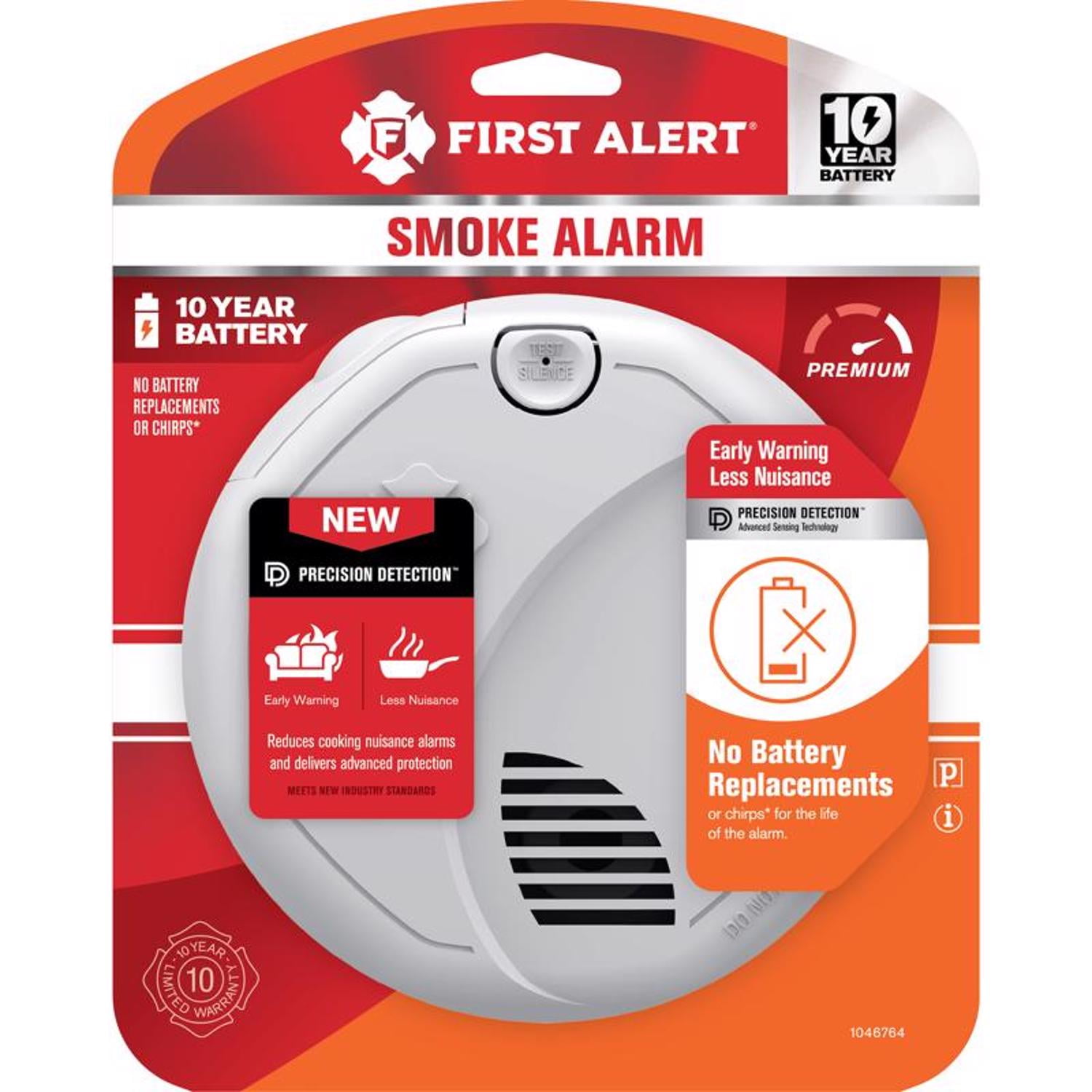 First Alert Dual Sensor Smoke Alarm with 10-Year Sealed Battery, 1 pk ...