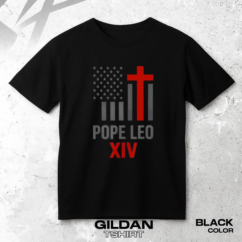 First American Pope Leo XIV Catholic Religious Tribute Gift Unisex T ...