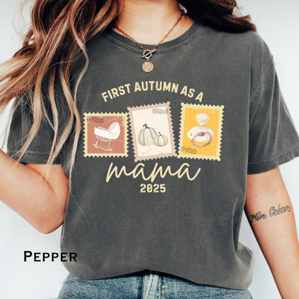 First Autumn as a Mama Sweatshirt, Fall Mama Outfit 2025, First Time ...