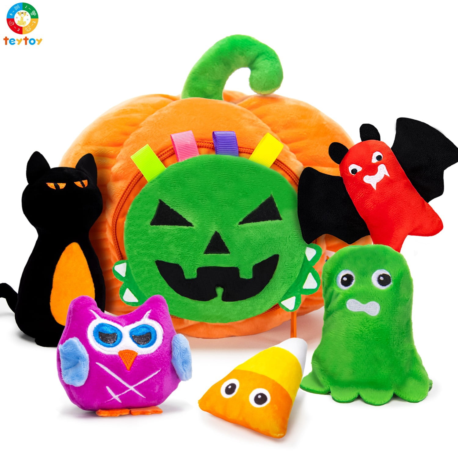 My First Baby Plush Pumpkin Toys for Toddler, teytoy Nontoxic Halloween ...