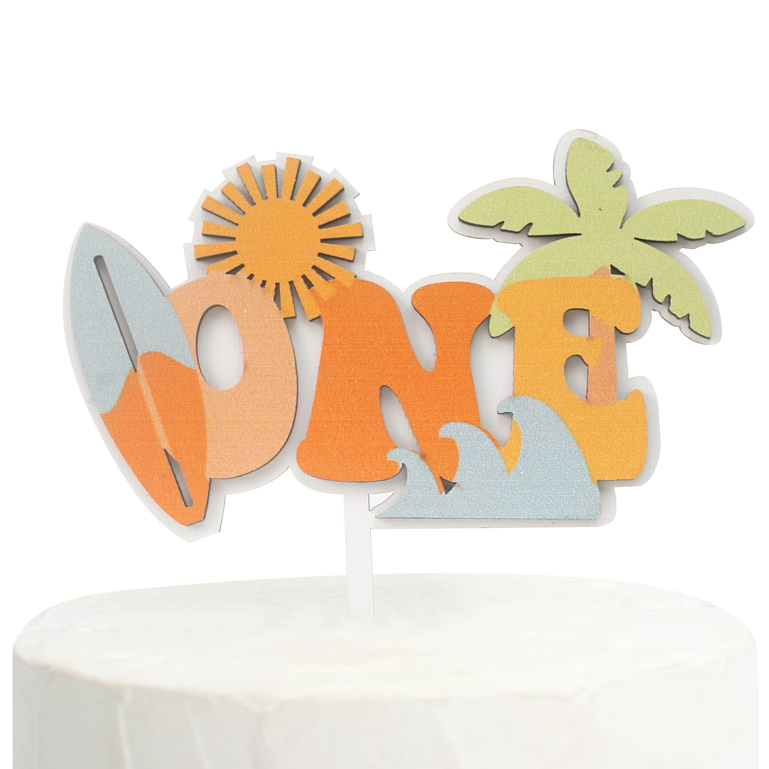First Birthday Surf Theme Cake Topper RST1 - Beach Party Cake Topper ...
