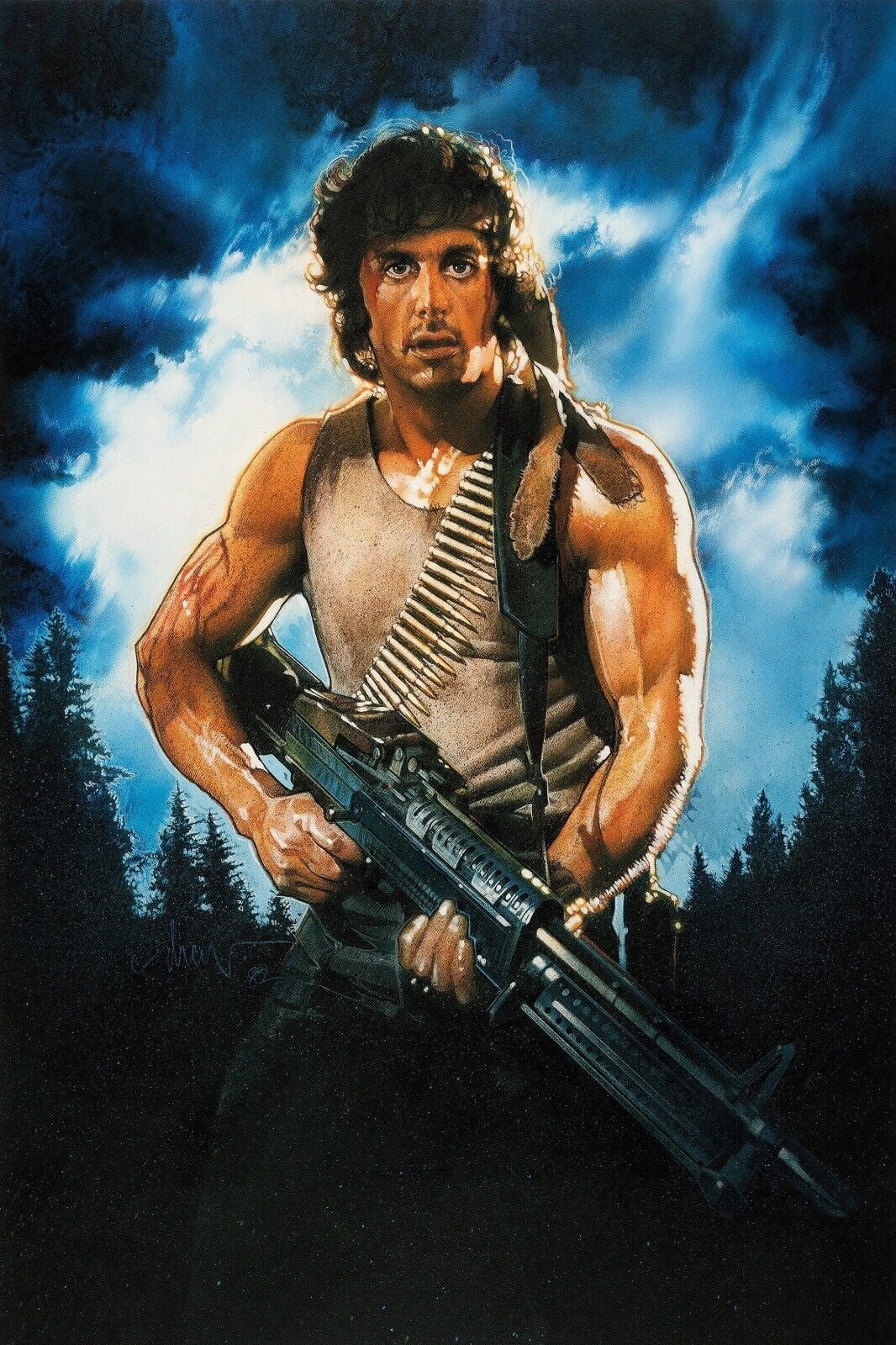 First Blood (1982) Poster 24x36 - Classic Action Sylvester Stallone ...