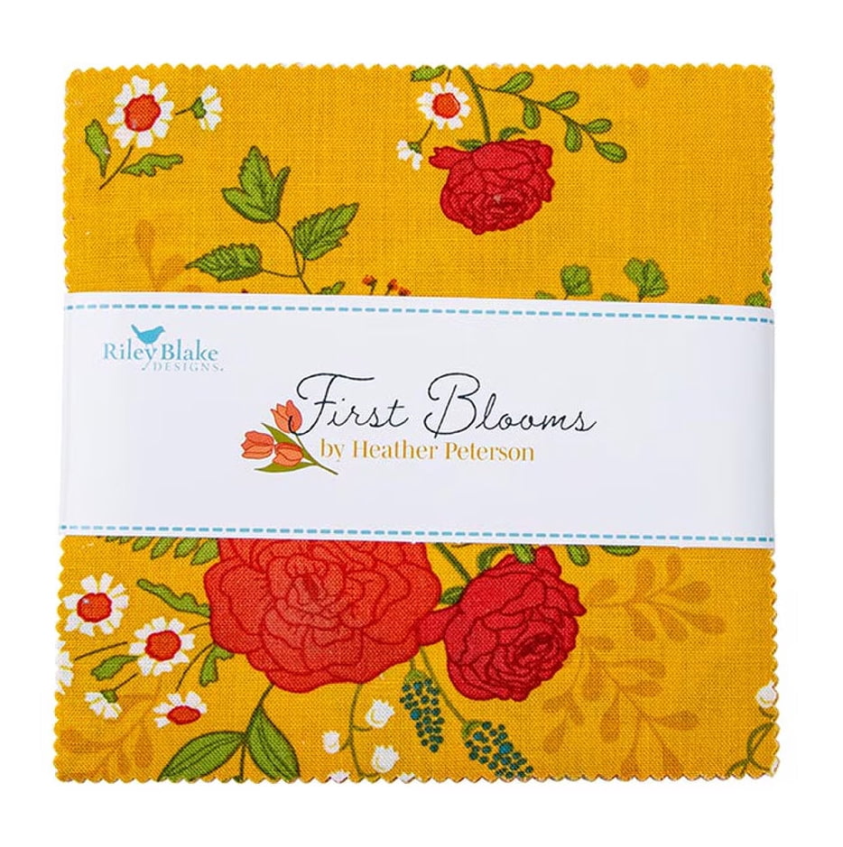 Riley Blake - First Blooms 5" Stacker by Heather Peterson 42 pcs ...