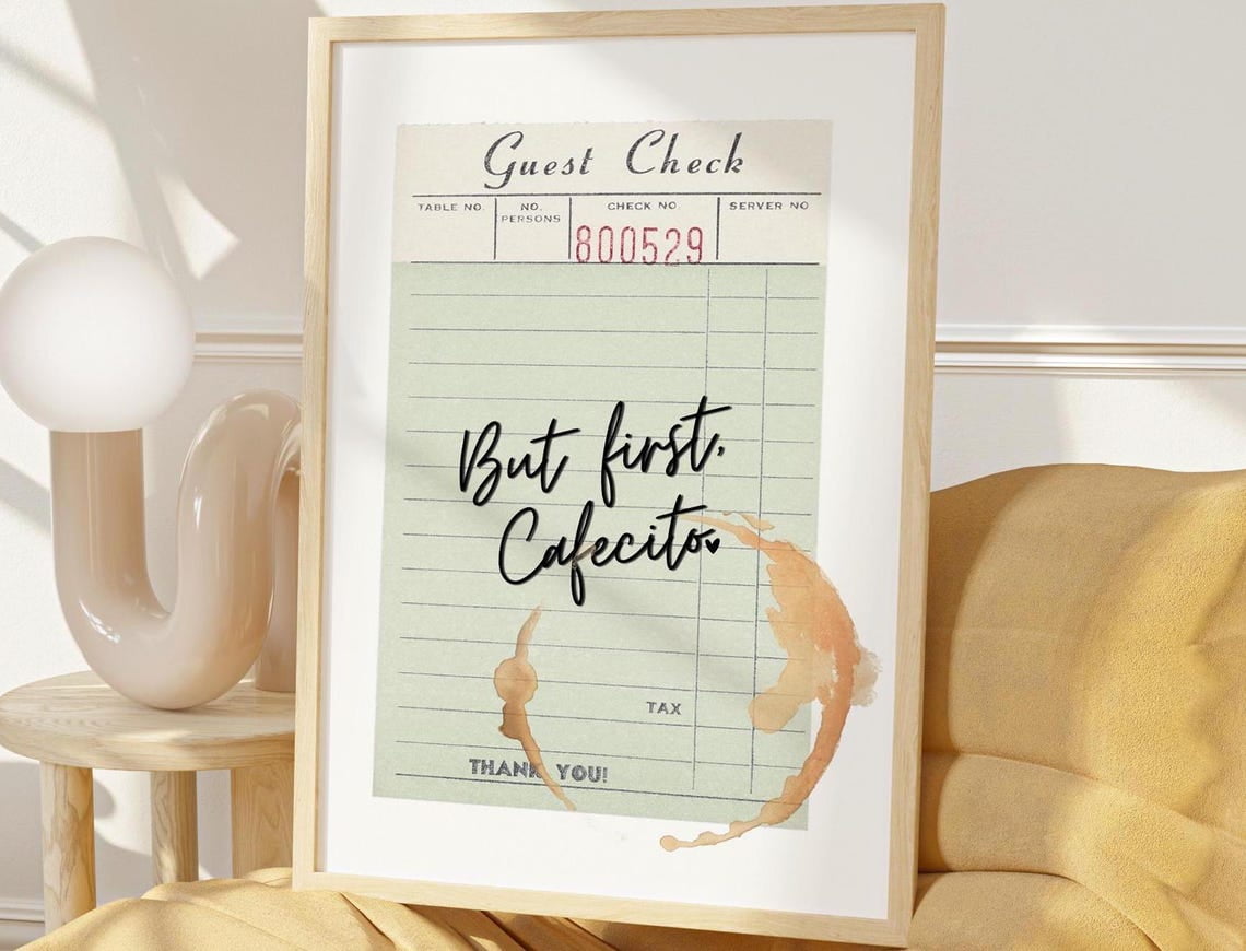 But First Cafecito Print But First Coffee Art Print Minimalist Coffee ...