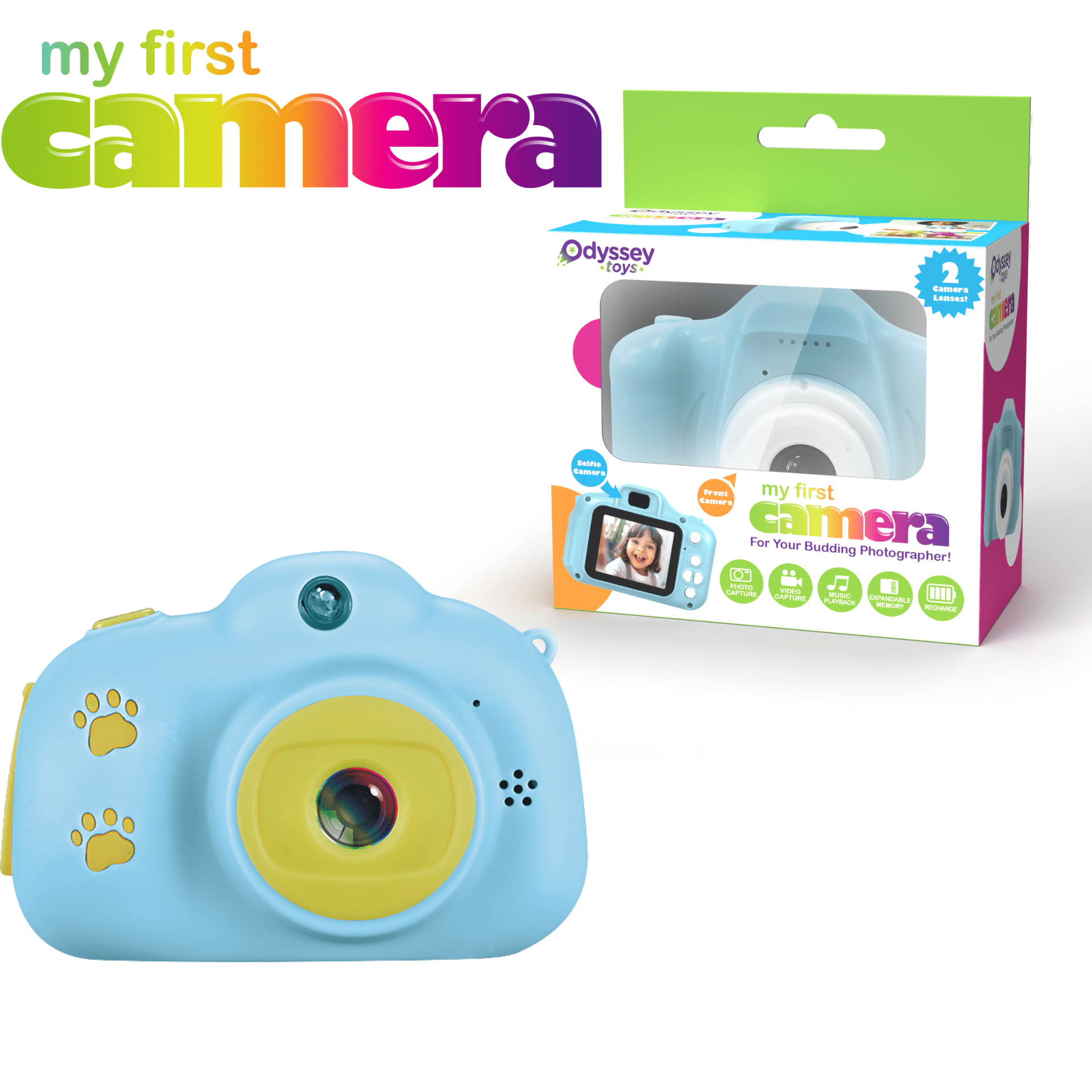 My First Camera for Kids (Age 3+ ) Blue - 2" LCD Screen, High & Medium ...