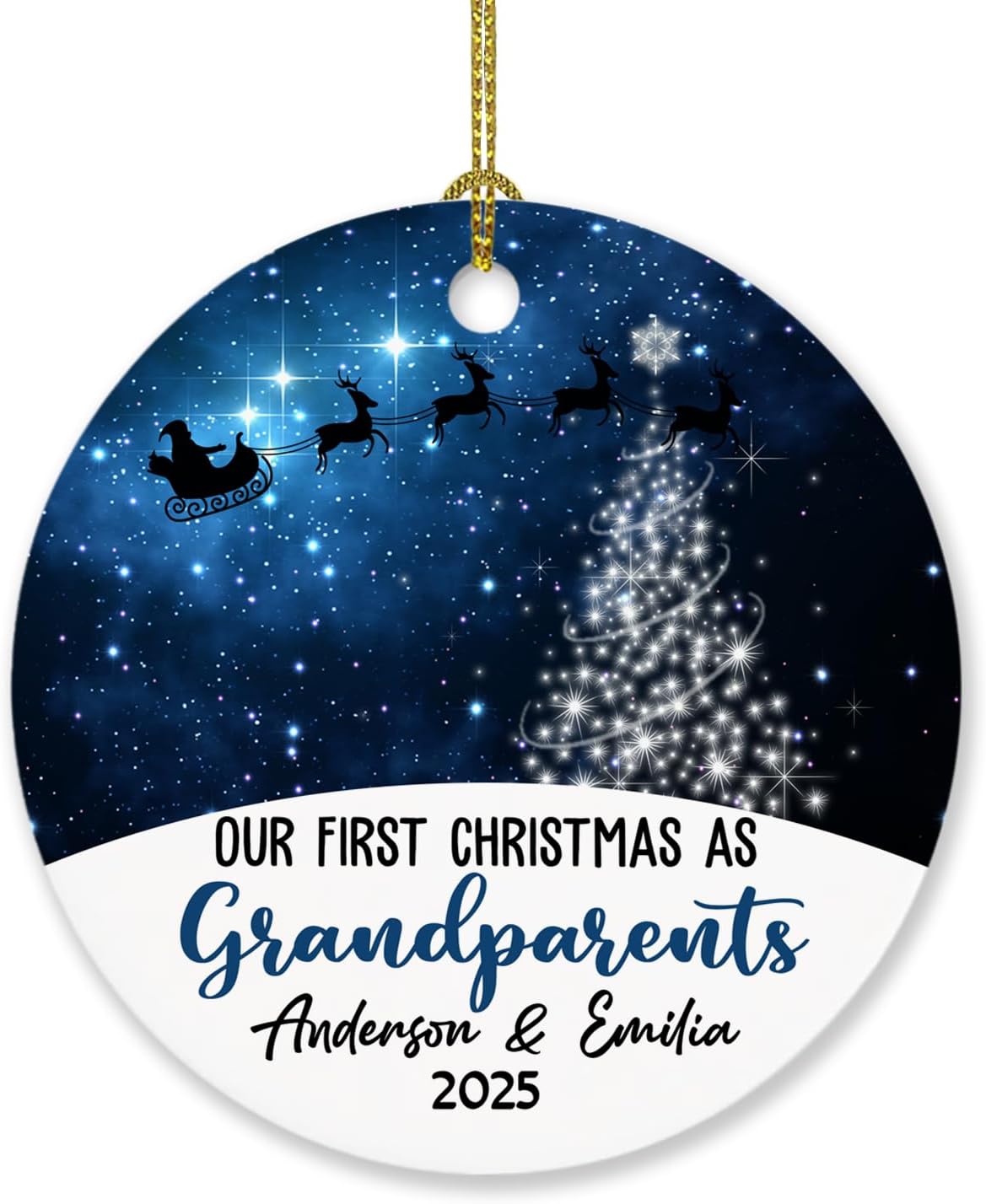 Our First Christmas As Grandparents 2025 Ornament Gift for Grandpa ...