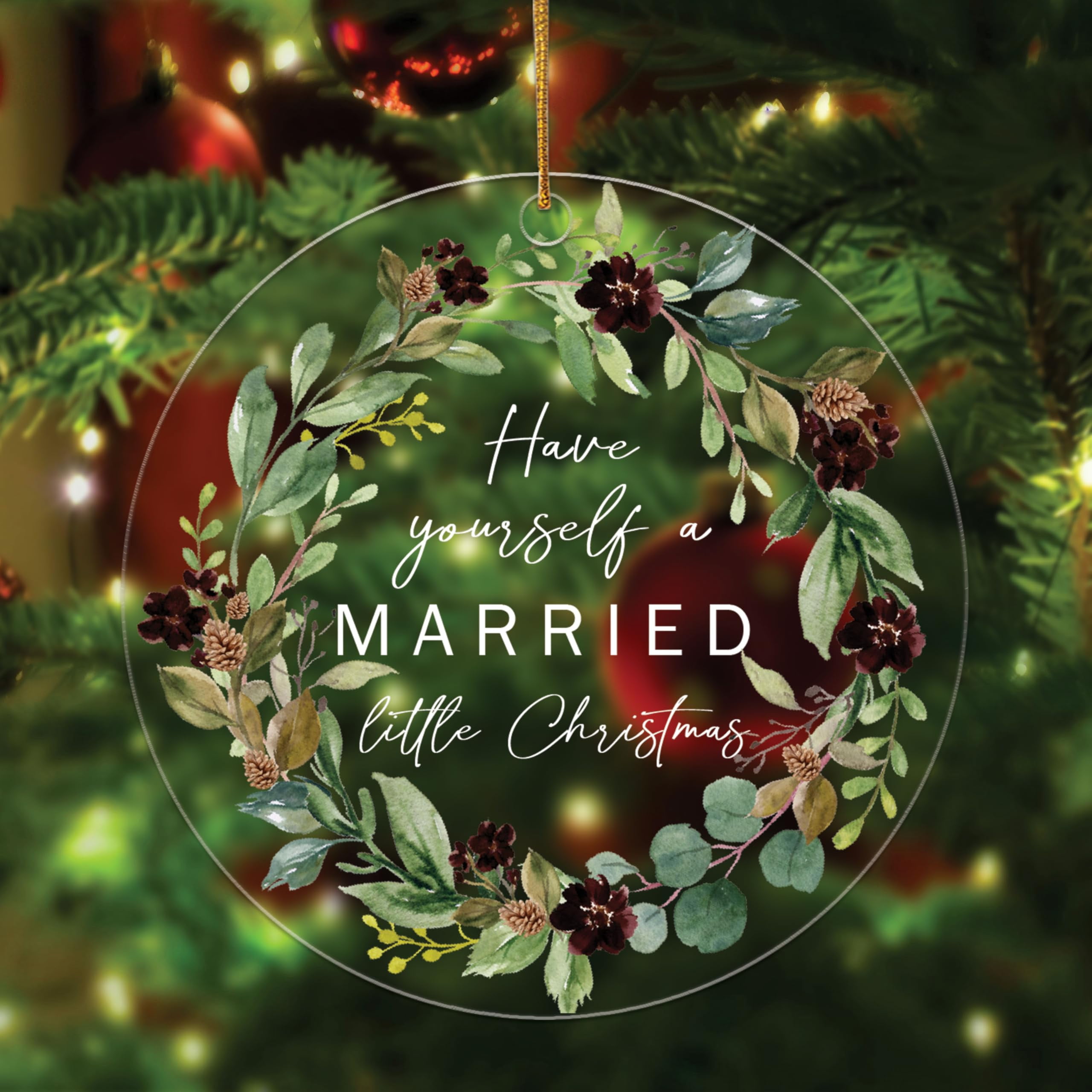 First Christmas Married Ornament 2025 – Wedding Gift, Just Married, Mr ...