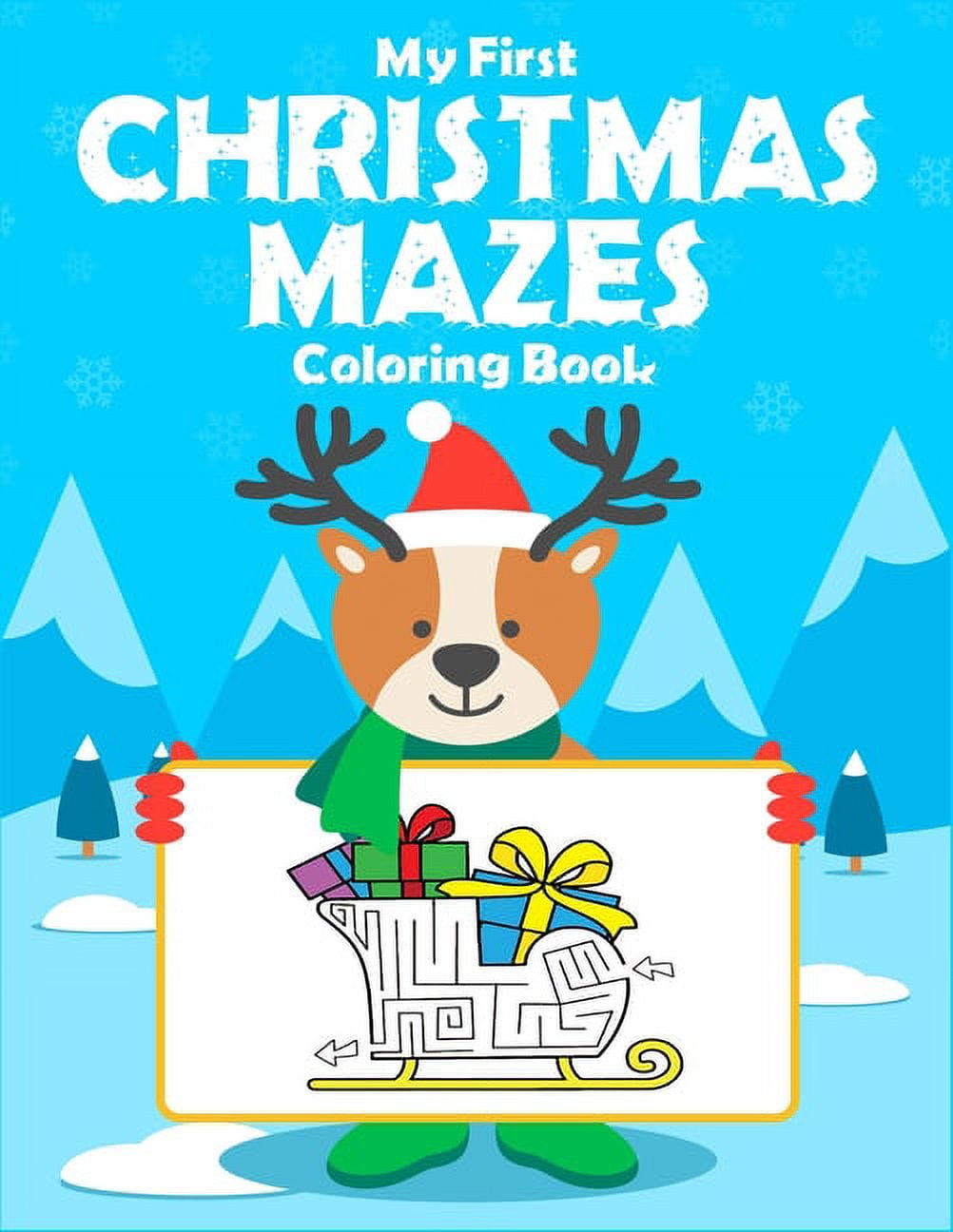 My First Christmas Mazes Coloring Book: For Kids. Best brain game ...