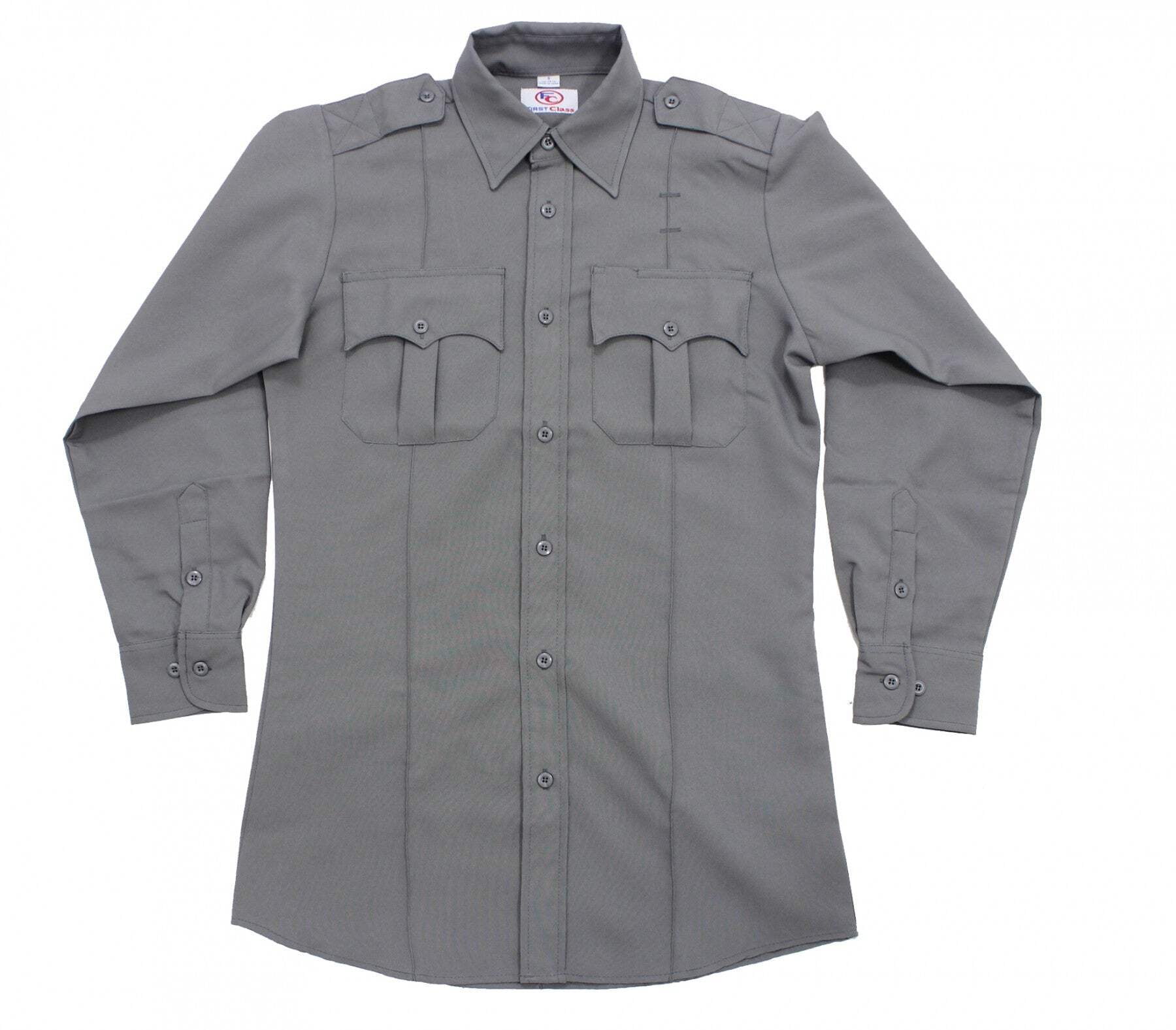First Class 100% Polyester Long Sleeve Zippered Uniform Shirt - Walmart.com