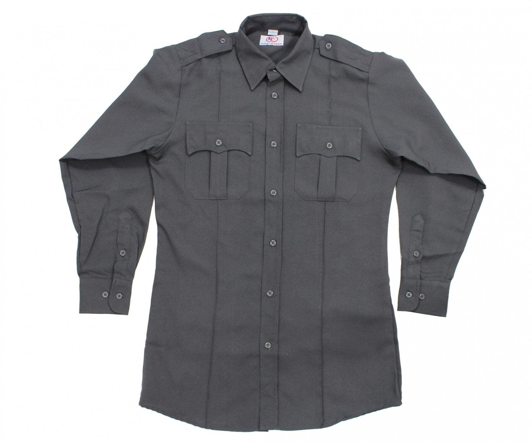 First Class 100% Polyester Long Sleeve Zippered Uniform Shirt - Walmart.com