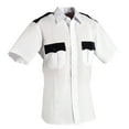 First Class 100% Polyester Two Tone Short Sleeve Uniform Shirt - White ...