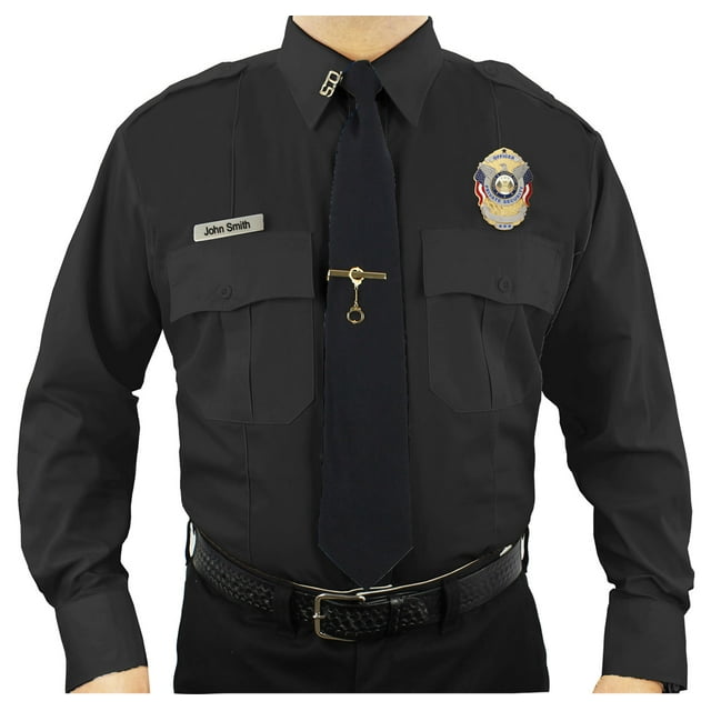 First Class Polycotton Long Sleeve Uniform Shirt - Black - 3XL ...