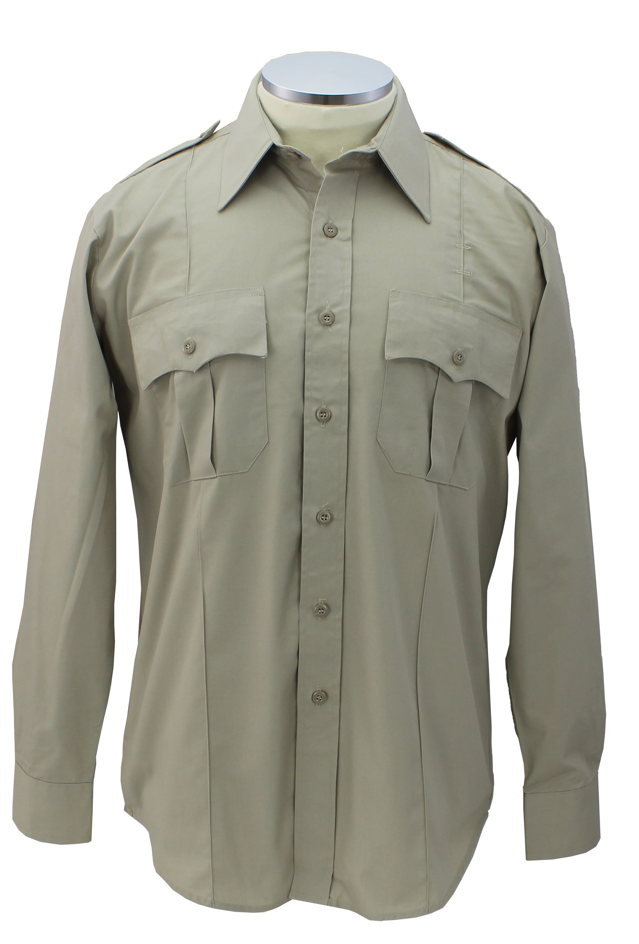 First Class Polycotton Long Sleeve Uniform Shirt - Tan - M - Walmart.com