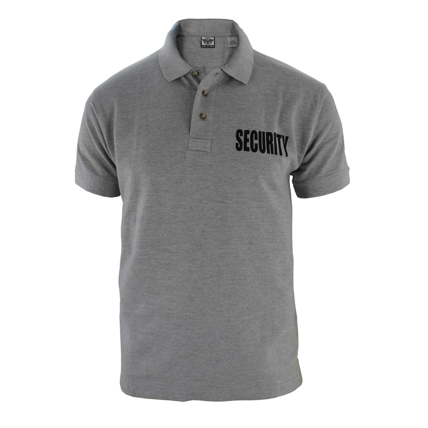 First Class Polycotton Utility Security Polo Shirts - Heather Gray with ...