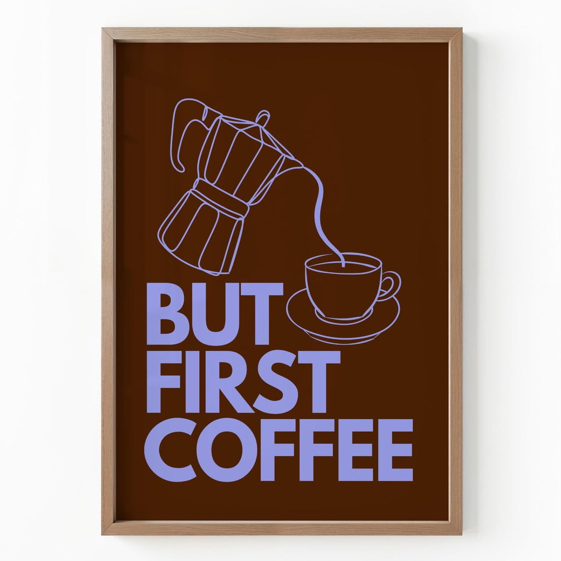 But First Coffee Print, Espresso Poster, Cafe Percolator Illustration ...