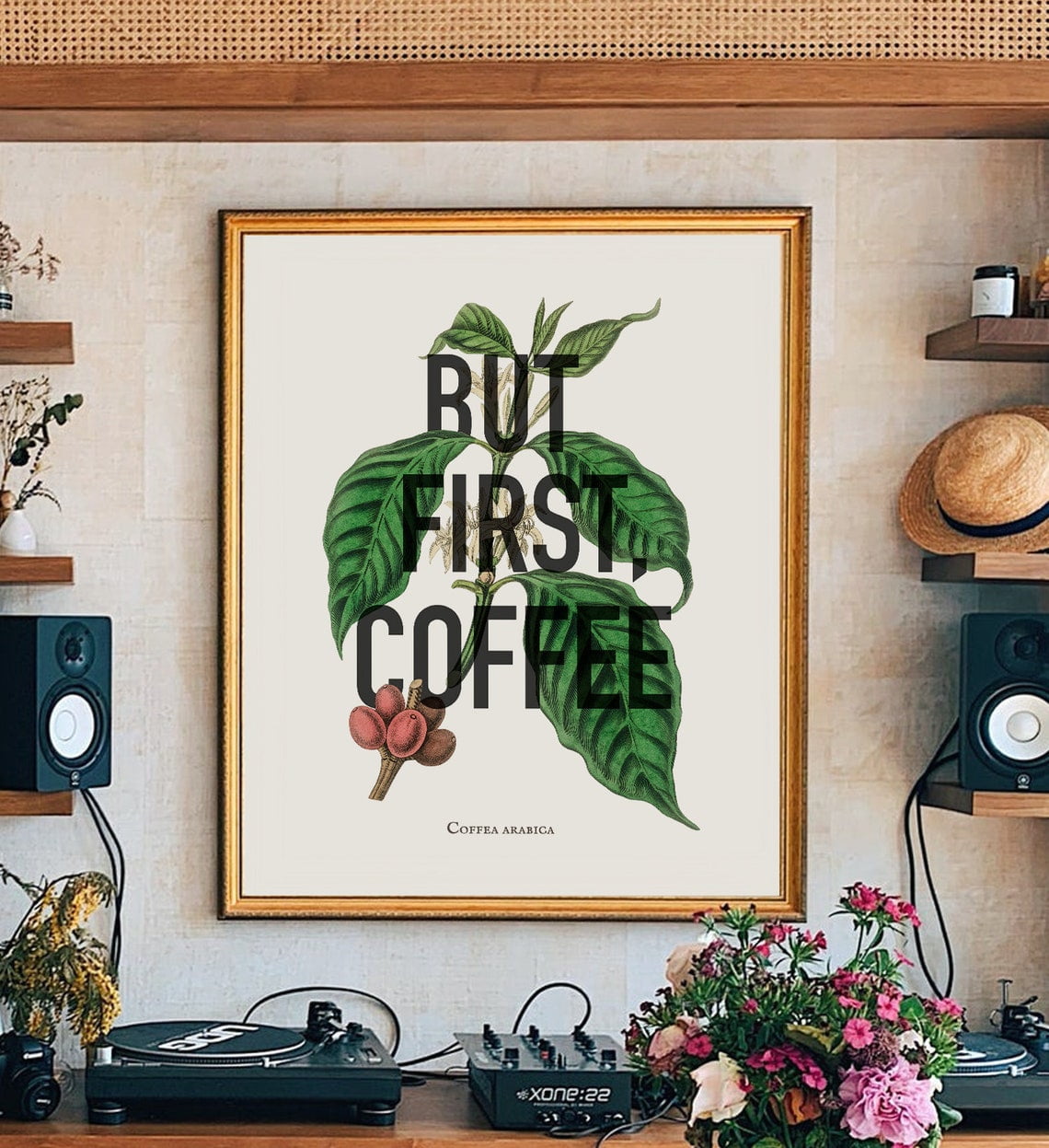 But First Coffee Print, Vintage Coffee Poster, Coffee Quote Print ...