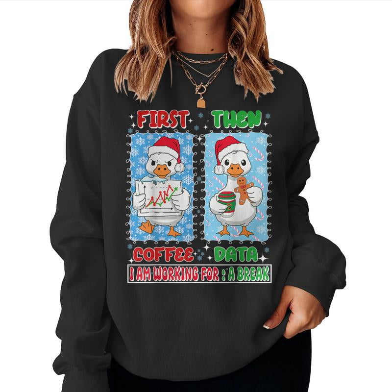 First Coffee Then Data Funny SPED Teacher Graphic Pullover School Humor ...