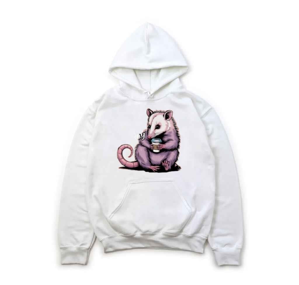 First Coffee Then I Destroy Funny Feral Opossum Addict T-Shirt , Hoodie ...